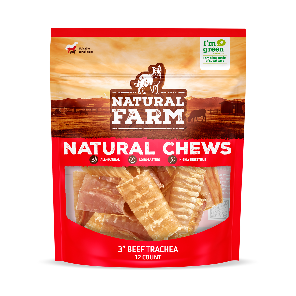 Beef Trachea 3" Dog Chews | Joint Support – Natural Farm AU – Natural ...
