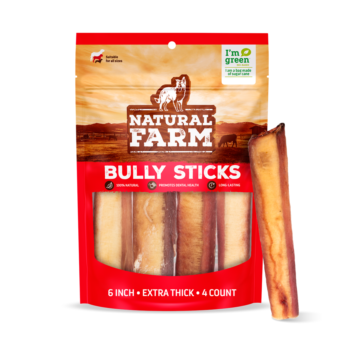Extra Thick Bully Sticks for Dogs | Odour-Free Chew – Natural Farm Shop ...